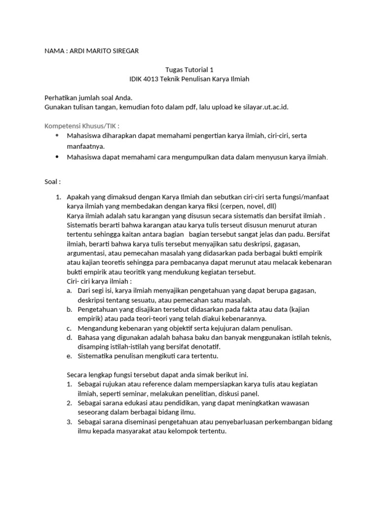 Tugas Tutorial 1 | PDF