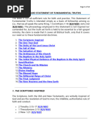 Assemblies of God: 16 Fundamental Truths | PDF | God The Father | Baptism