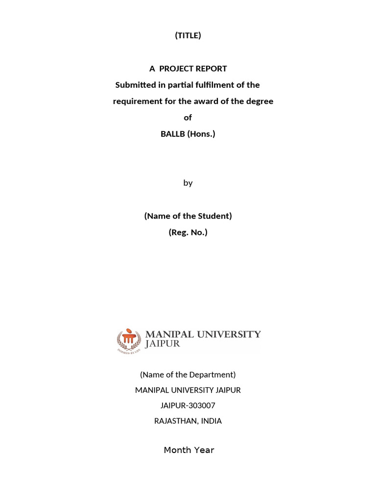 Final Report Format | PDF