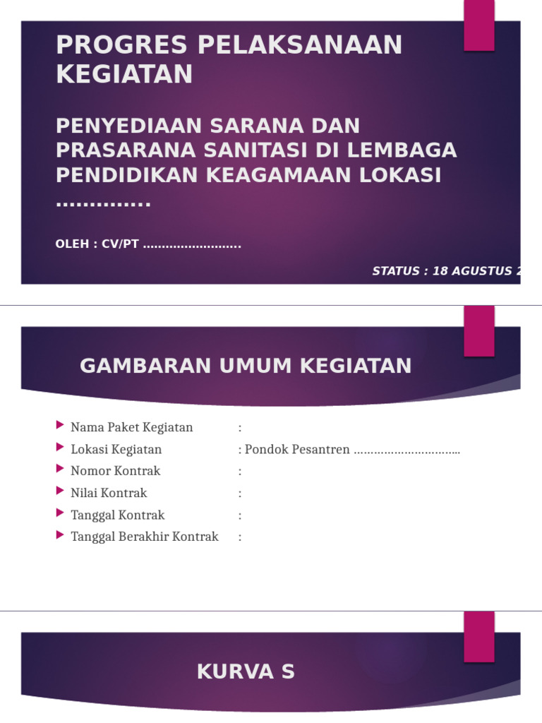 Template Paparan Rapat Progres | PDF