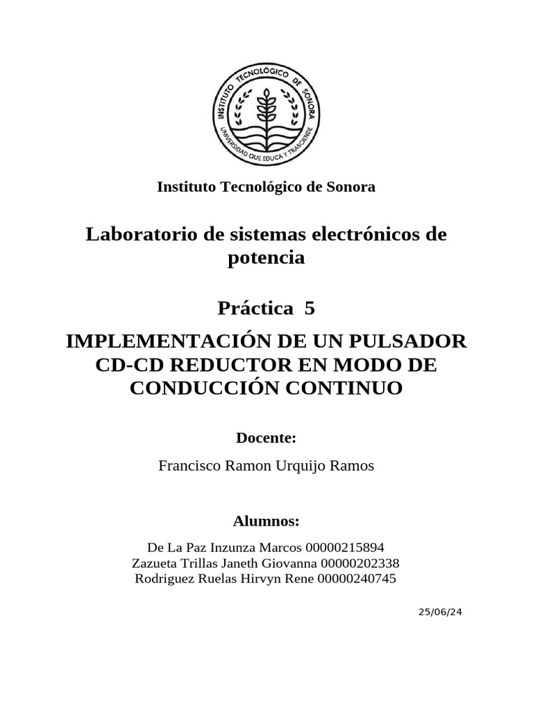 Reporte Practica 5 | PDF | Ingenieria Eléctrica | Electricidad