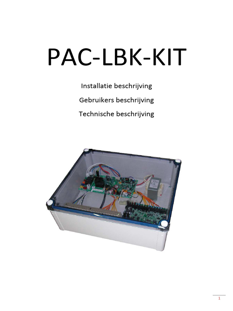 Panasonic Installatie Handleiding PAC LBK KIT NL 2014 | PDF