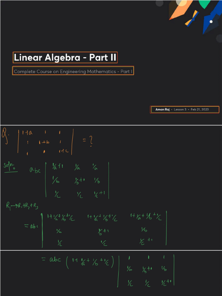 3.linear Algebra - Part II With Anno 1708939455945 | PDF