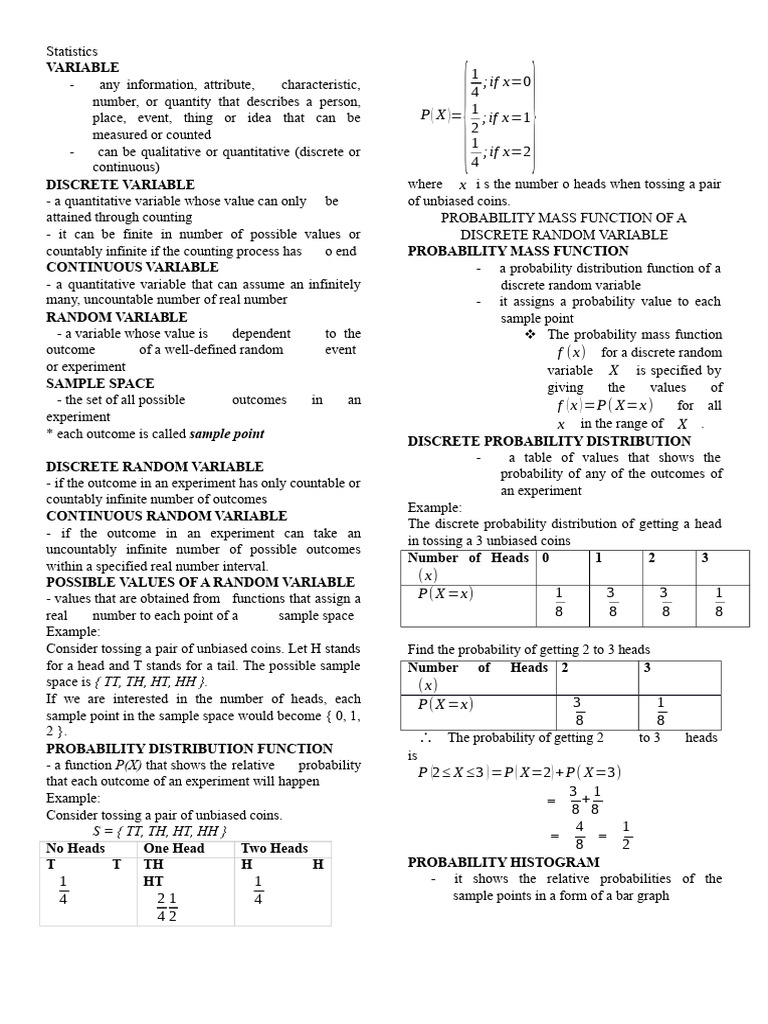 Understanding Random Variables and Distributions | PDF | Probability Distribution | Variance