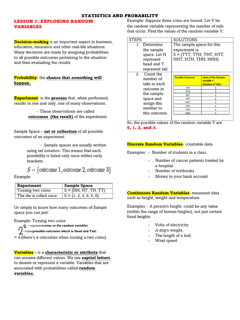 Statistics and Probability Reviewer 2 | PDF | Probability Distribution | Variance