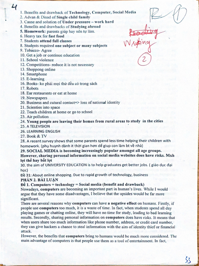 c1 Writing Task 2 | PDF