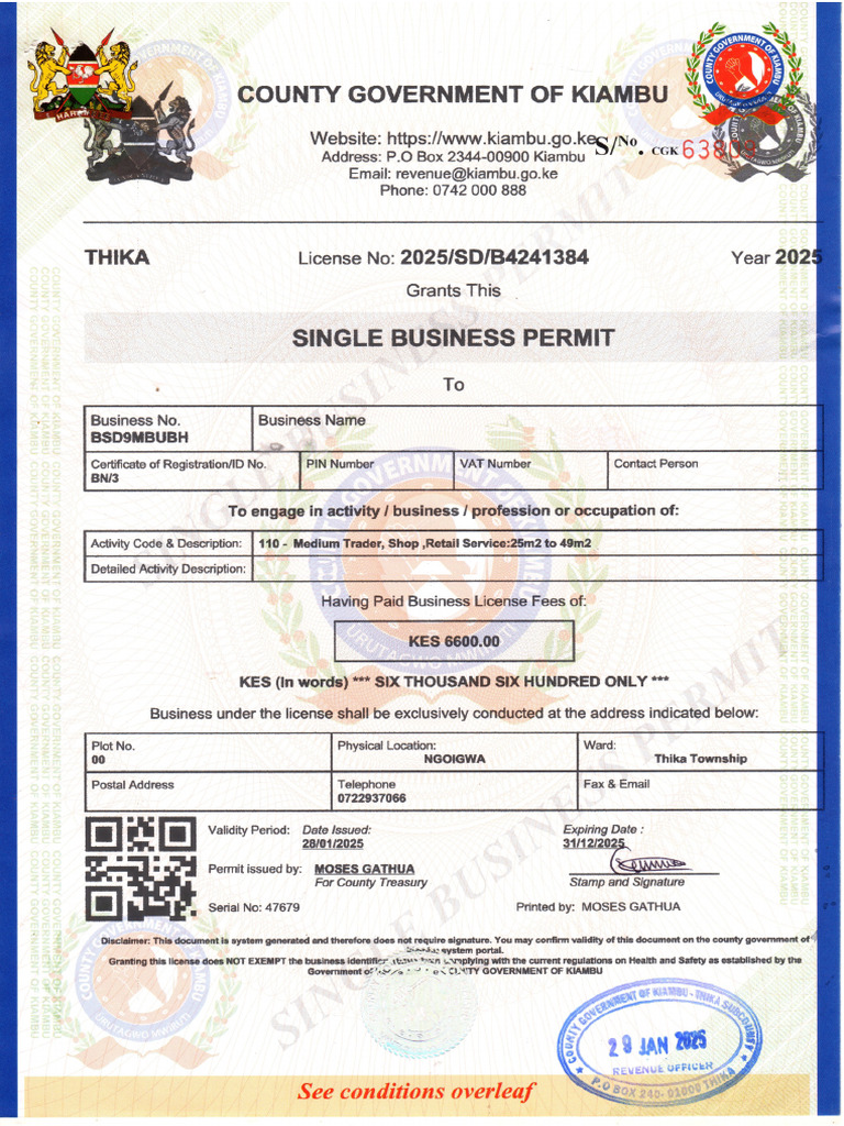 Permit 1 | PDF