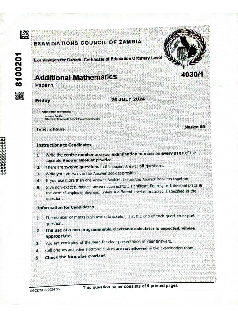 Gce Addma p1 2024 | PDF