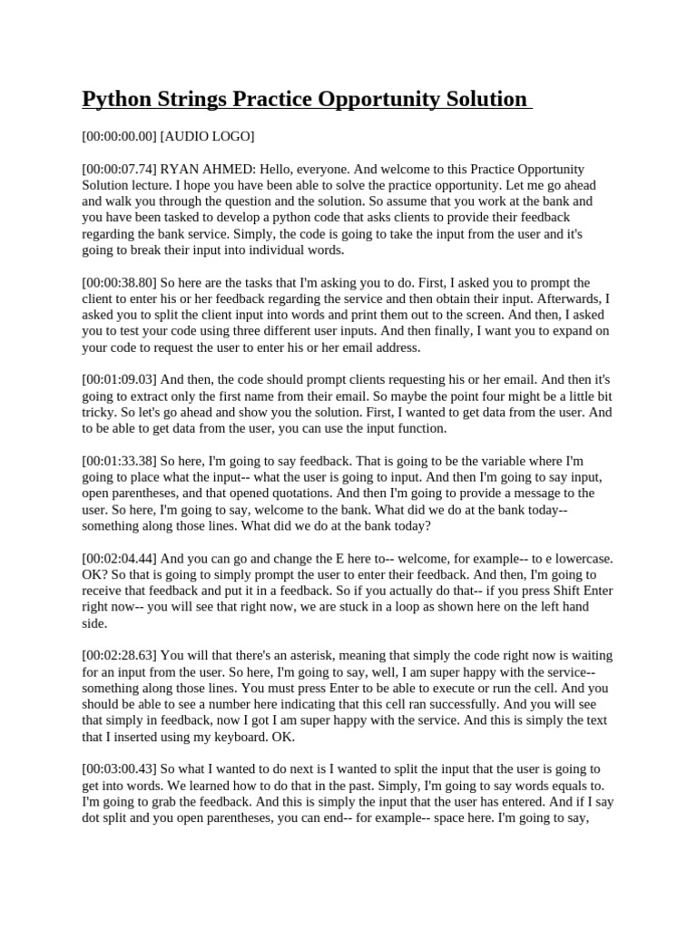 Python Strings Practice Solutions | PDF | Gmail | Bracket