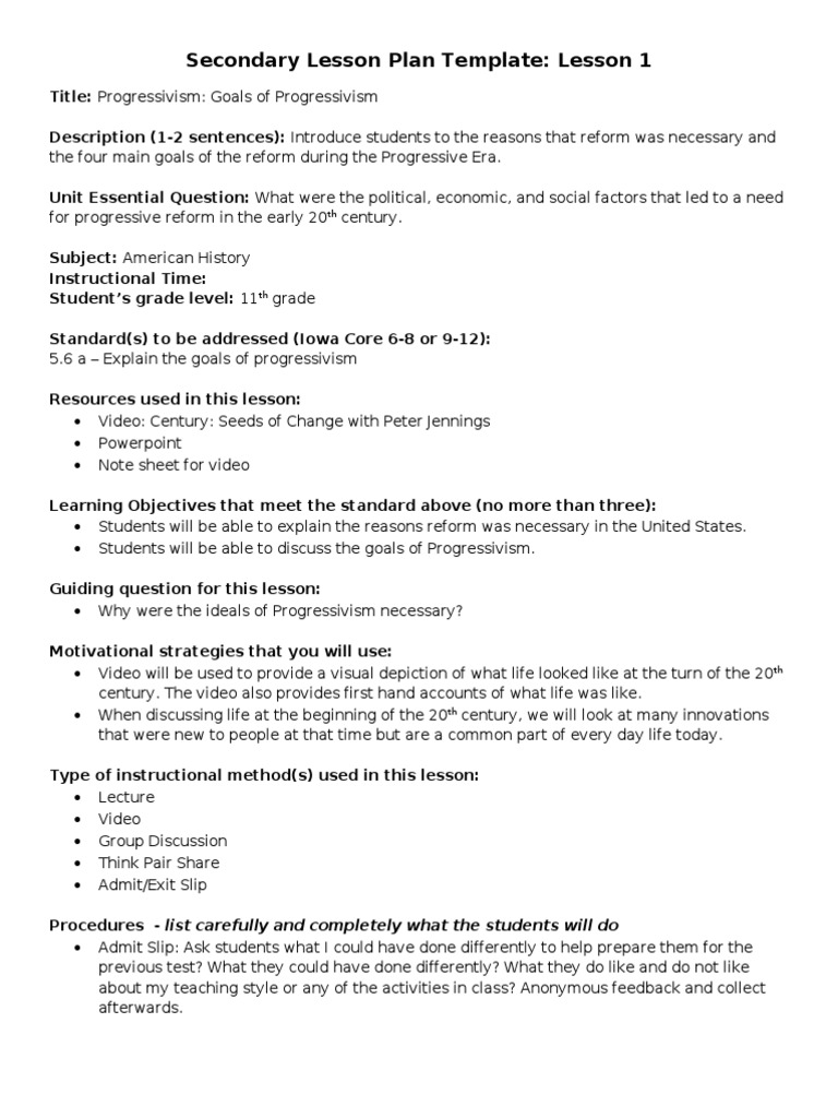 Progressivism: Key Goals and Figures | PDF | Lesson Plan | Progressive Era