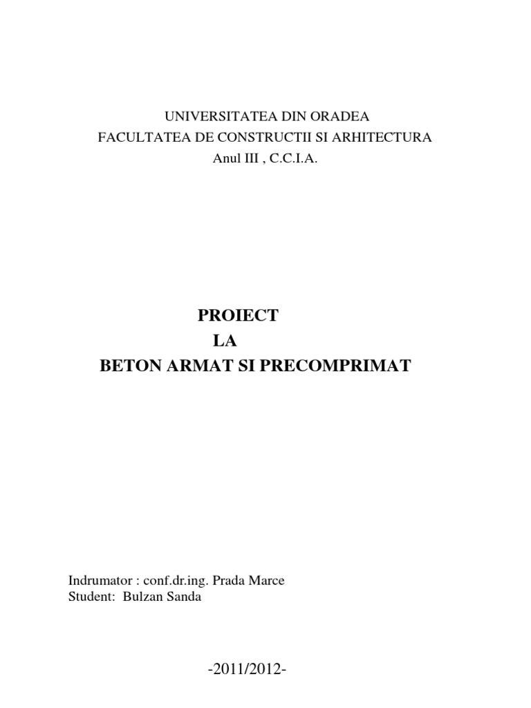 Beton Proiect | PDF
