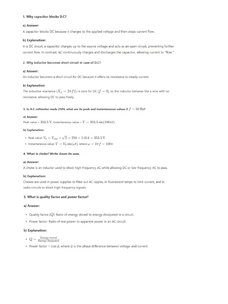 12 Physics Ch.15 Short Questions | PDF