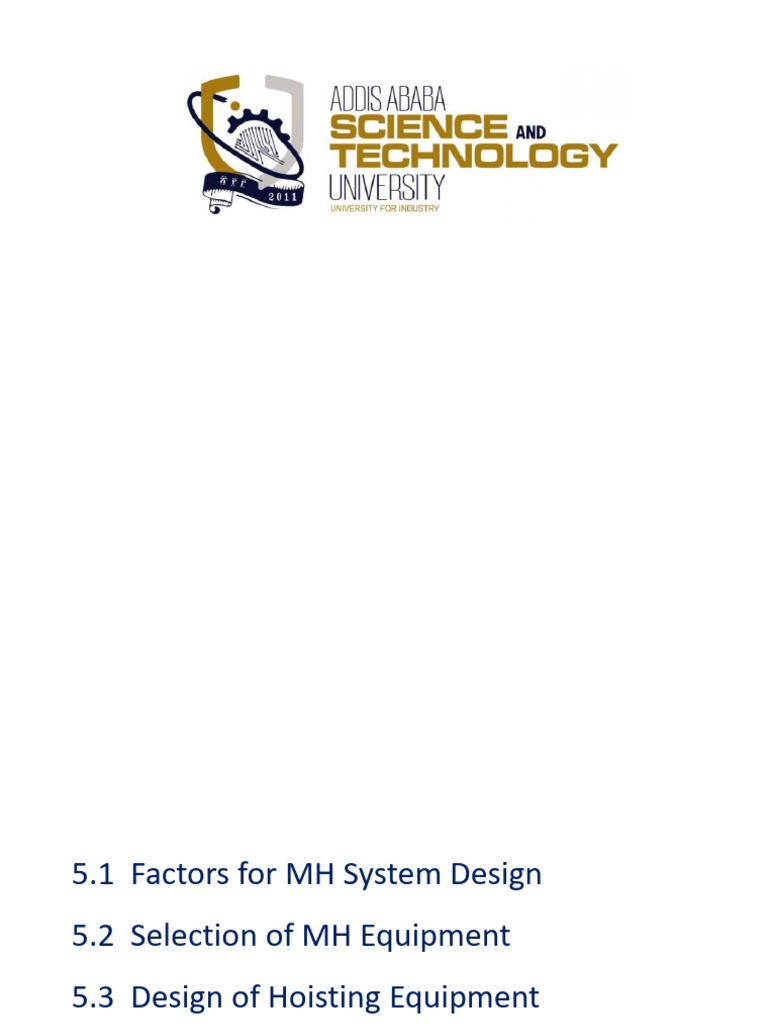 Chapter 5 Design and Selection of MH Equipment (2) | PDF | Crane (Machine) | Manufactured Goods