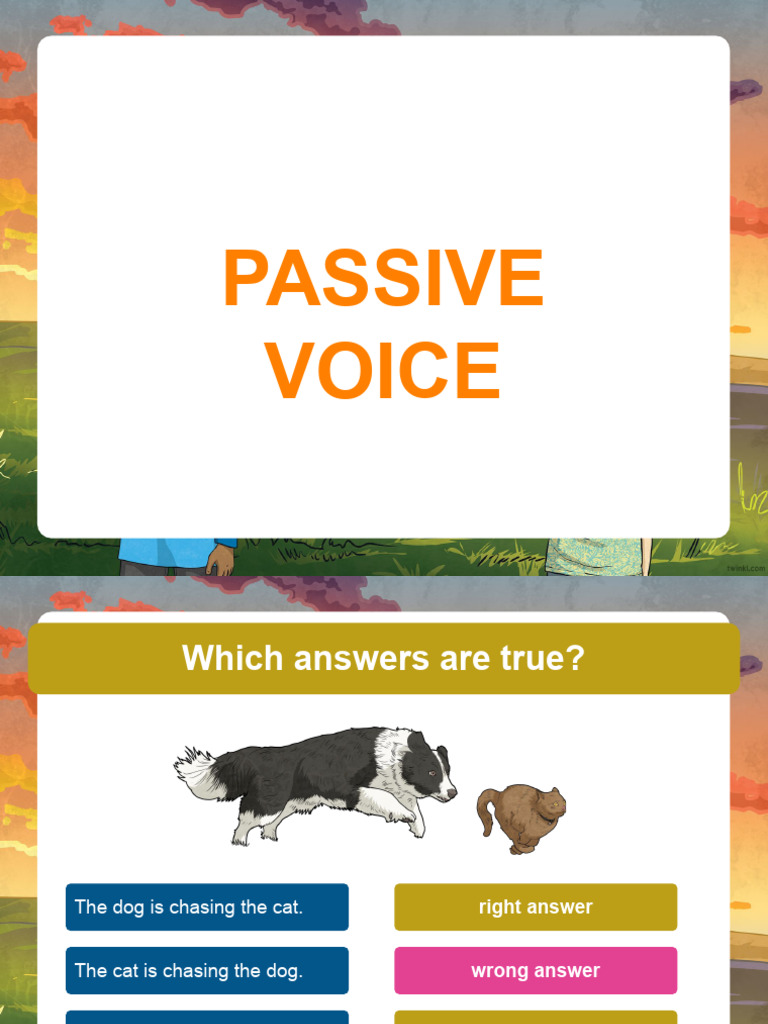 PASSIVE VOICE GRAMMAR.pptx | PDF | Verb | Grammatical Tense