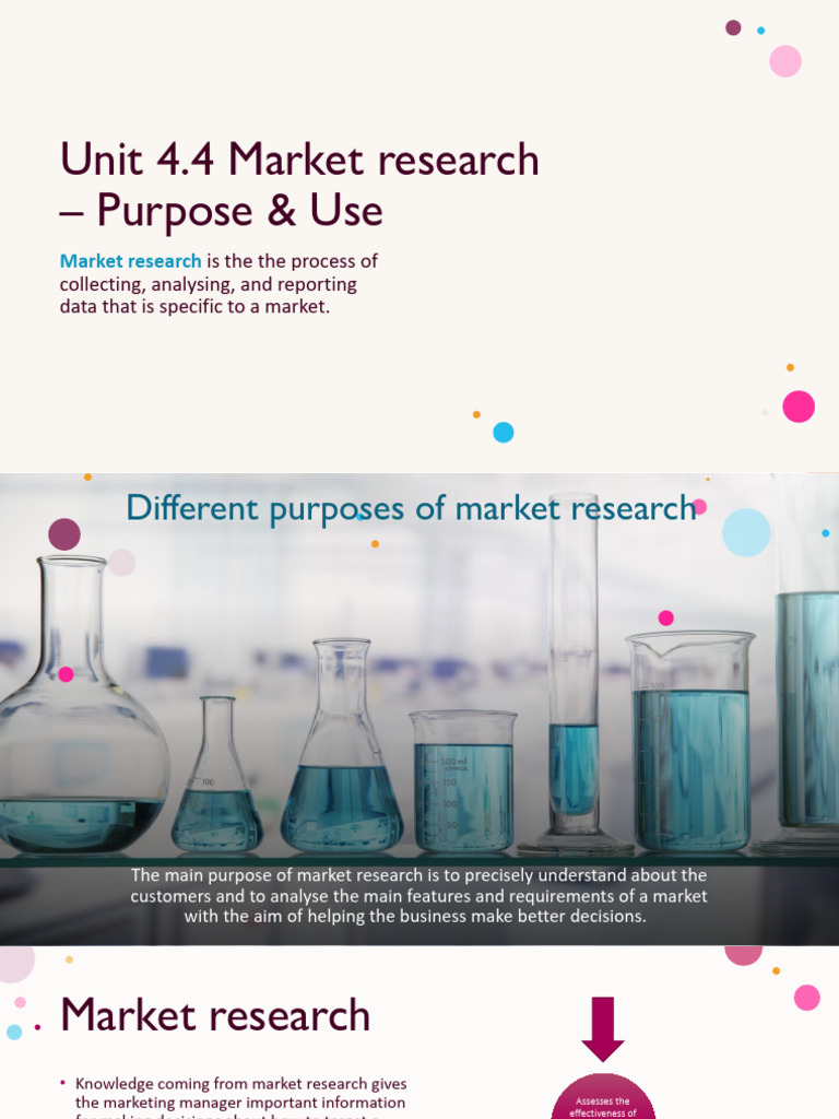 Unit 4.4 Market Research - Purpose & Use | PDF | Marketing | Marketing ...