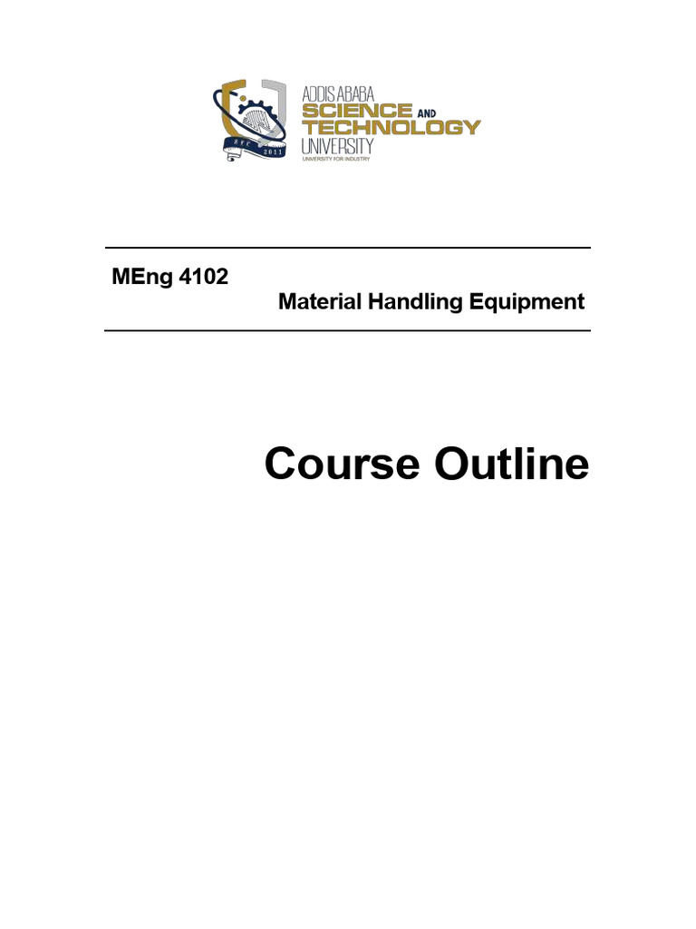 MHE Course outline_MEng 4102 | PDF | Lecture | Plagiarism