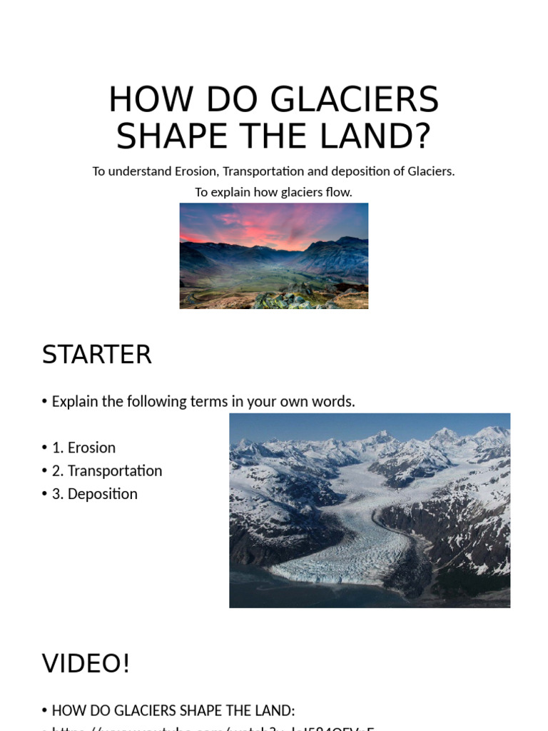 1.how Do Glaciers Shape The Land | PDF