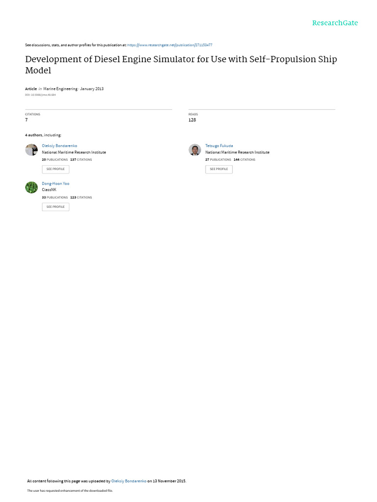 Developmentof Diesel Engine Simulator JIME | PDF | Engines | Turbocharger