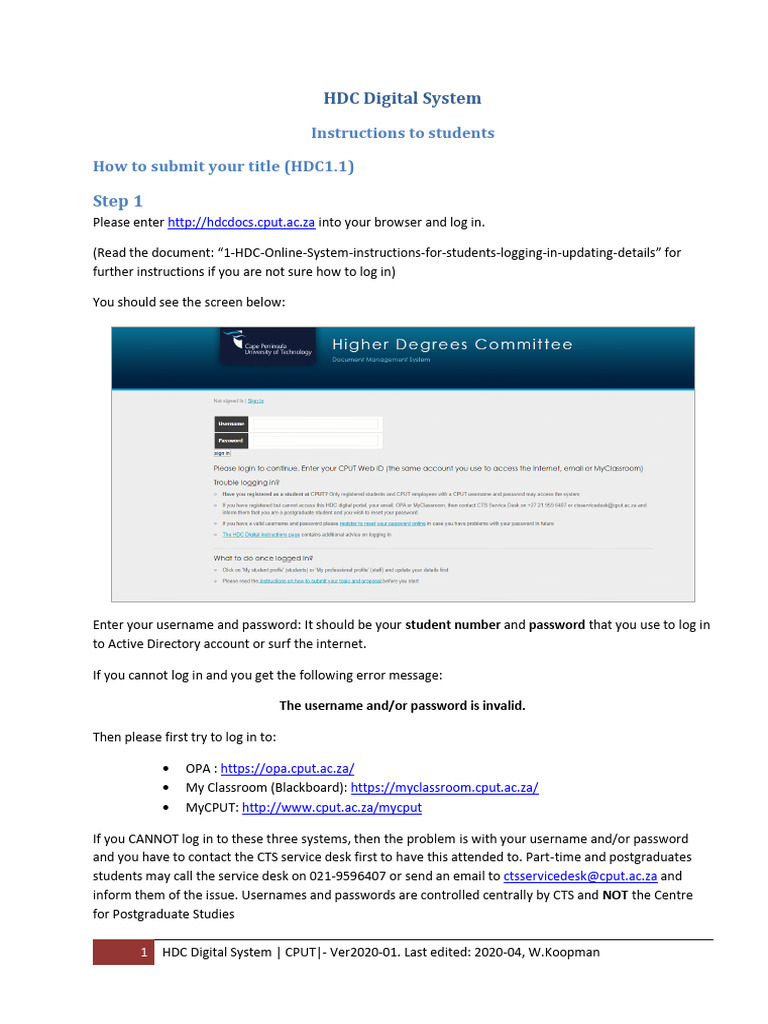 HDC Digital Submission Guide for Students | PDF | Computing | Cyberwarfare