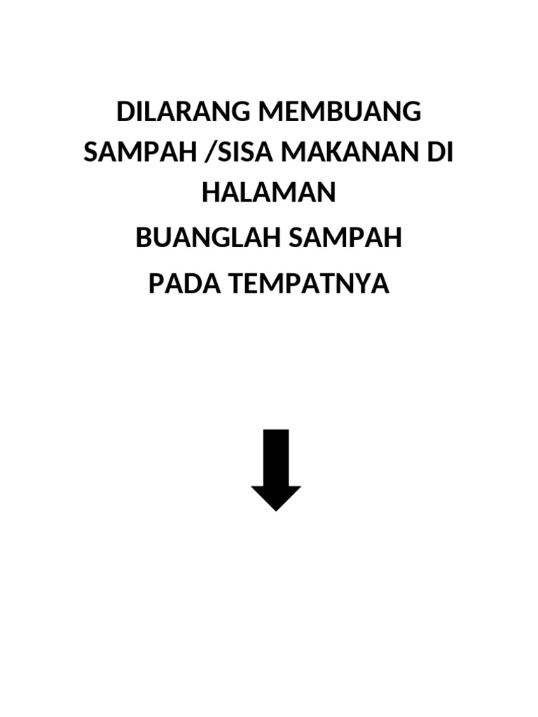 Dilarang Membuang Sampah | PDF