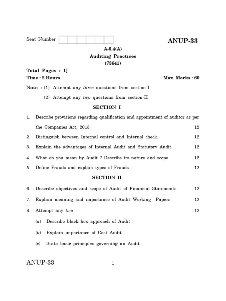 Auditing Practice | PDF