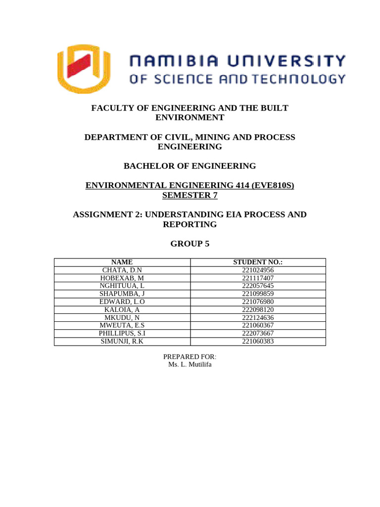 Eve Assignment 2 - Group 5 | PDF | Incineration | Air Pollution