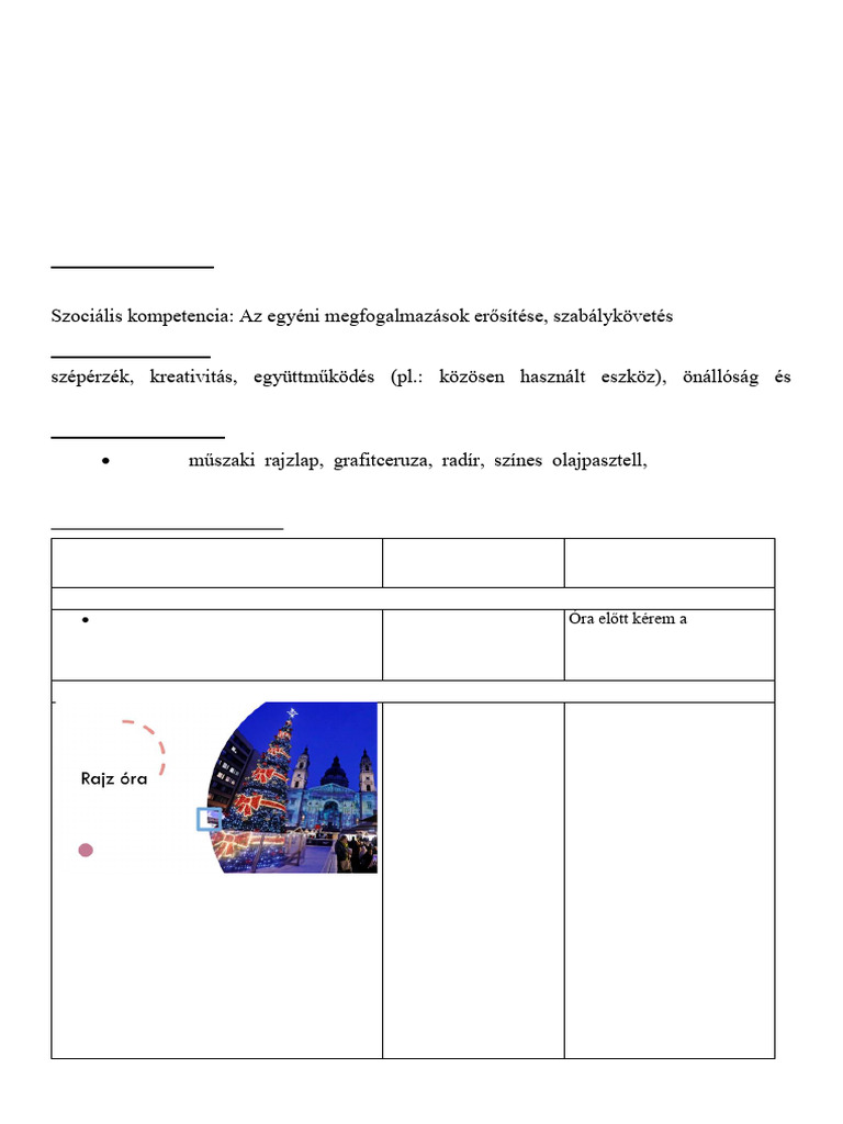 Rajz Oraterv Verseny Pptvel | PDF