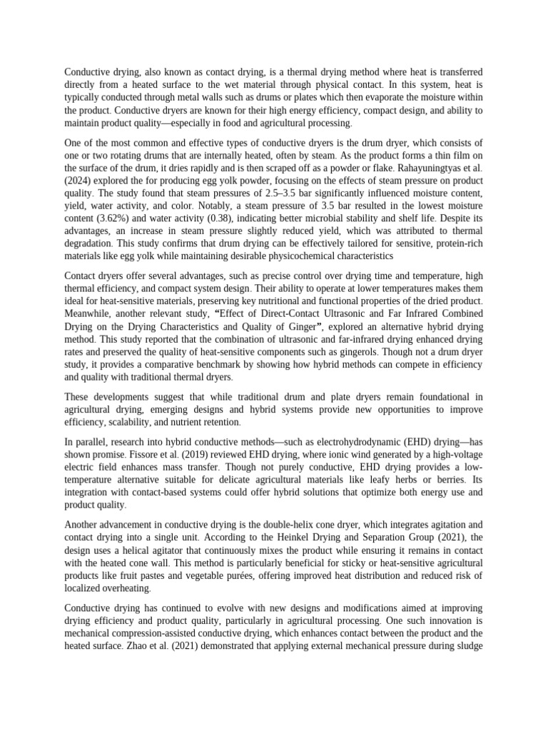 Updated Conductive Drying-1 | PDF | Clothes Dryer | Thermal Conduction