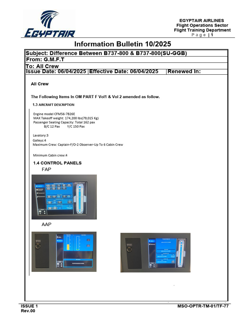 B737-800 vs B737-800(SU-GGB) Overview | PDF | Aviation | Aircraft