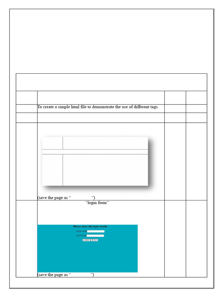 Web Design Lab Assignments Overview | PDF | World Wide Web | Internet & Web