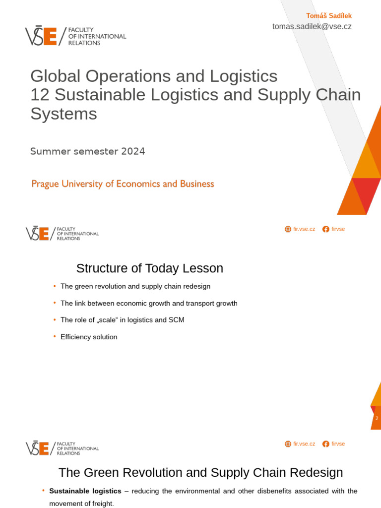 Sustainable Logistics and Supply Chain | PDF | Logistics | Supply Chain