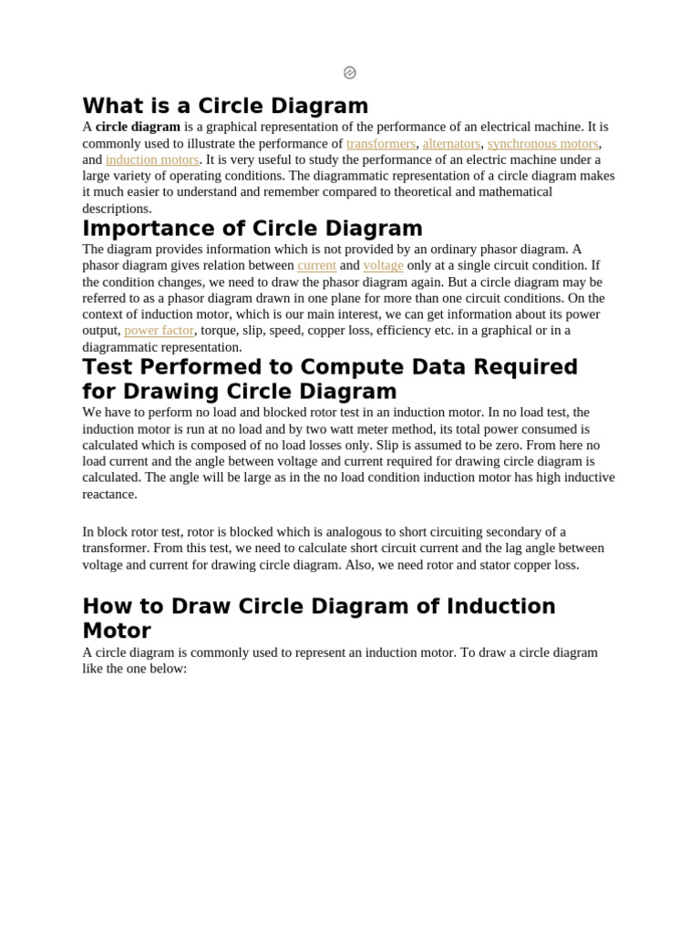 What Is A Circle Diagram | PDF | Electric Motor | Circle