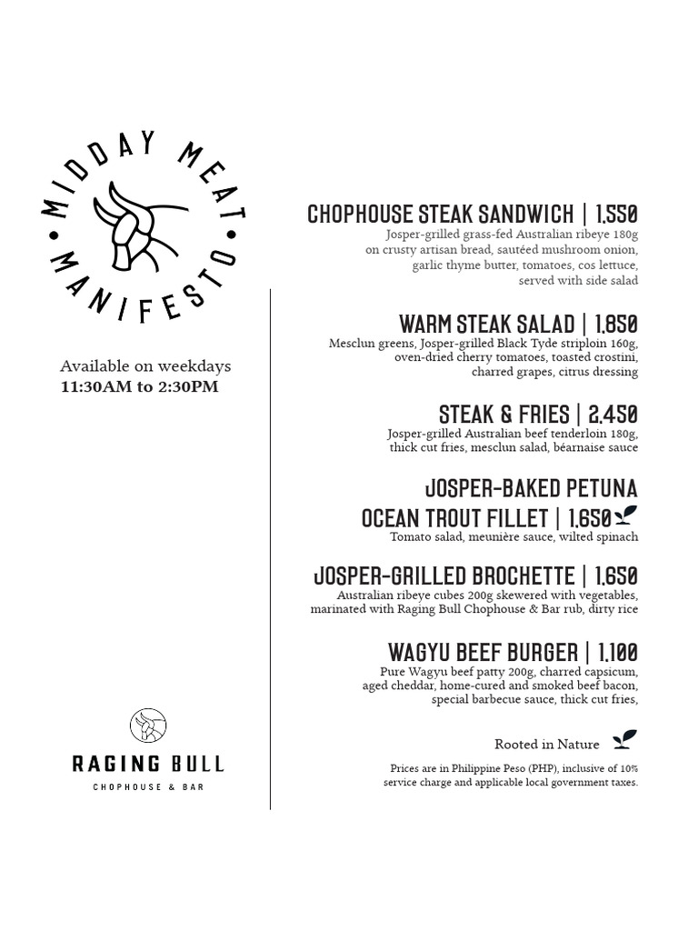 Premium Steak Dishes Menu | PDF