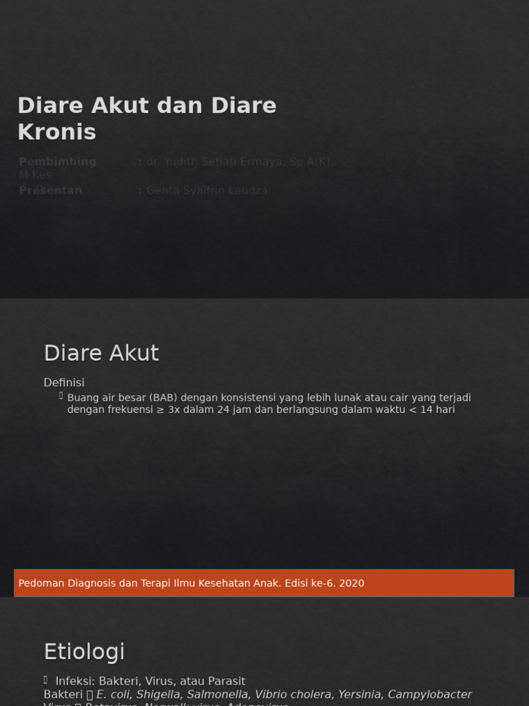 Diare Akut Dan Diare Kronis - Genta | PDF