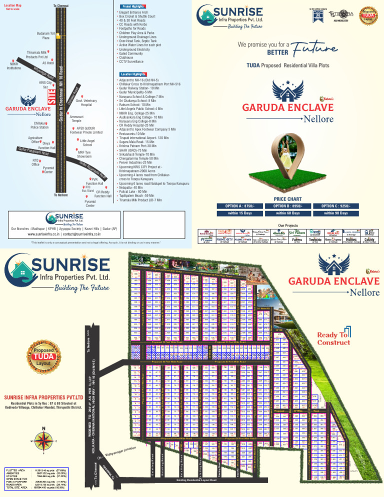 Sunrise Garuda Enclave Brochure Gudur | PDF
