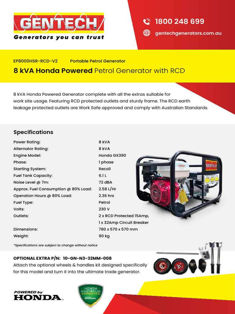 Gentech EP8000HSR RCD V2 | PDF
