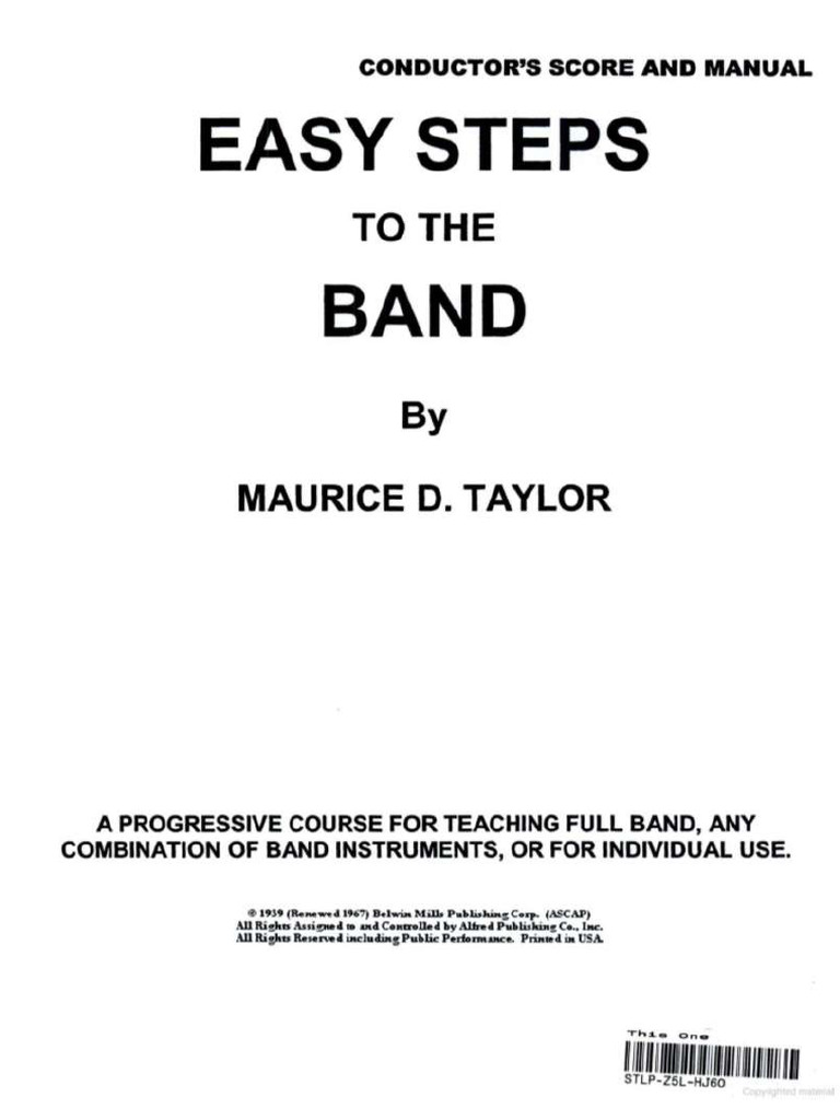 Easy Steps To The Band Conductor | PDF