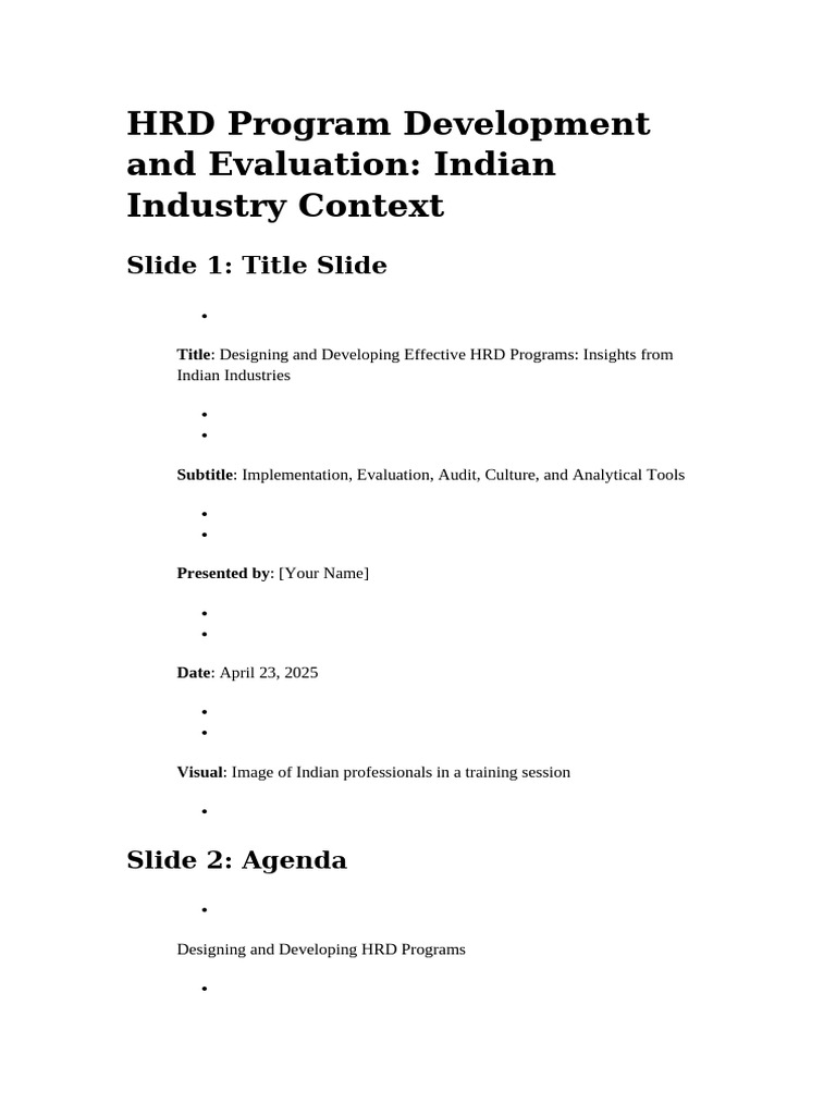 HRD Program Development in India | PDF | Employee Retention | Mentorship