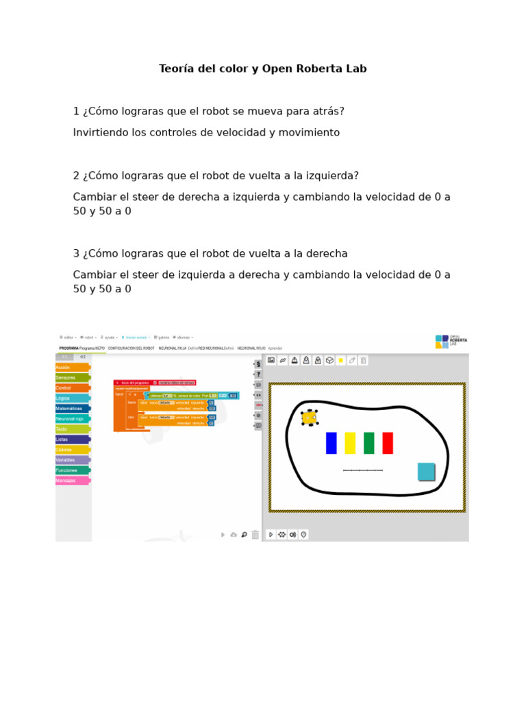 Teoría Del Color y Open Roberta Lab | PDF