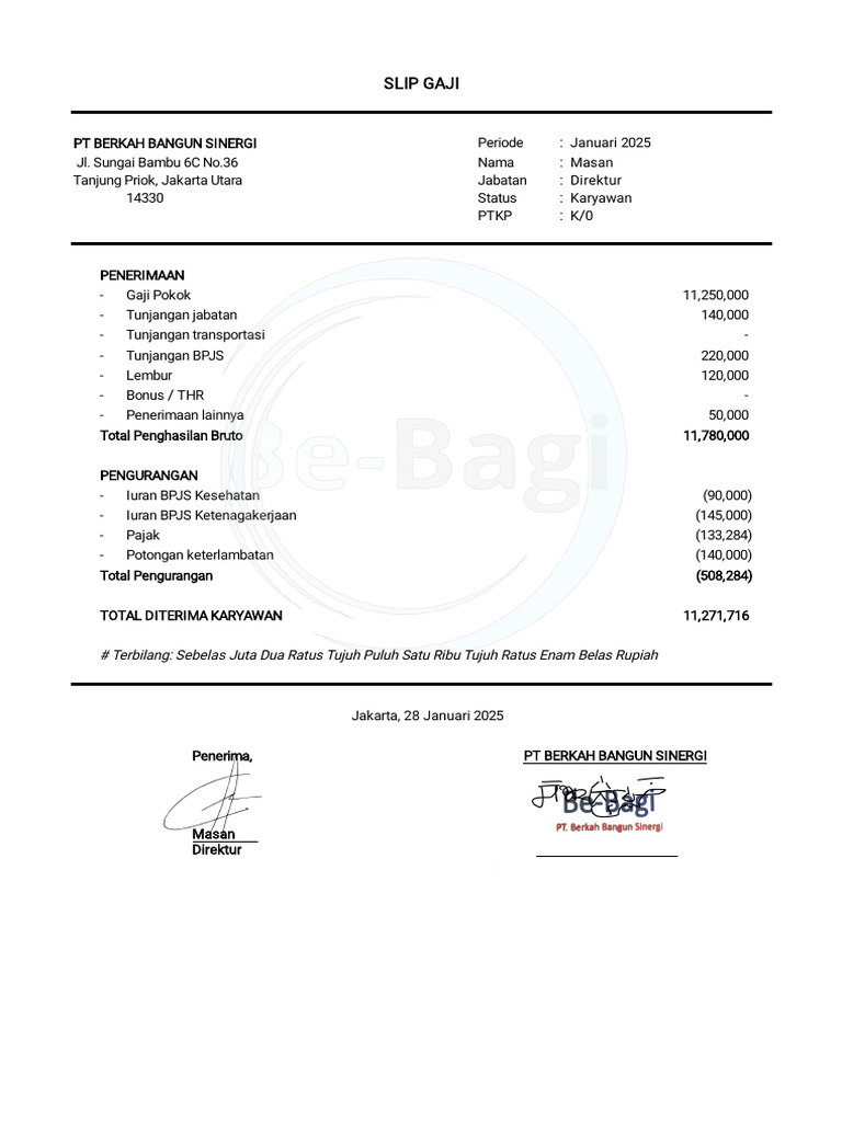 Slip Gaji Masan | PDF