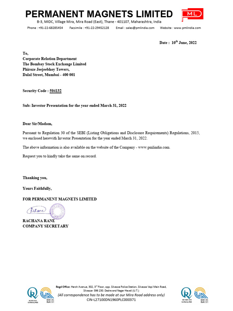 Permanent Magnets LTD - June 22 | PDF | Electric Car | Electric Vehicle