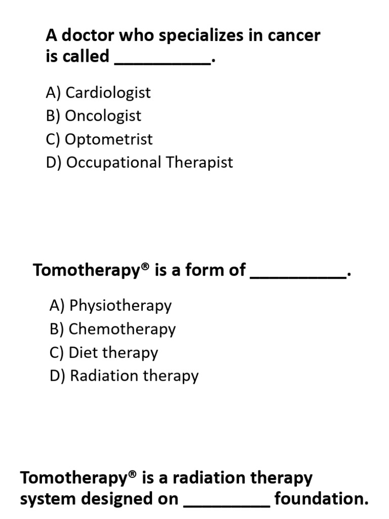 Cancer Event Quiz Set C | PDF