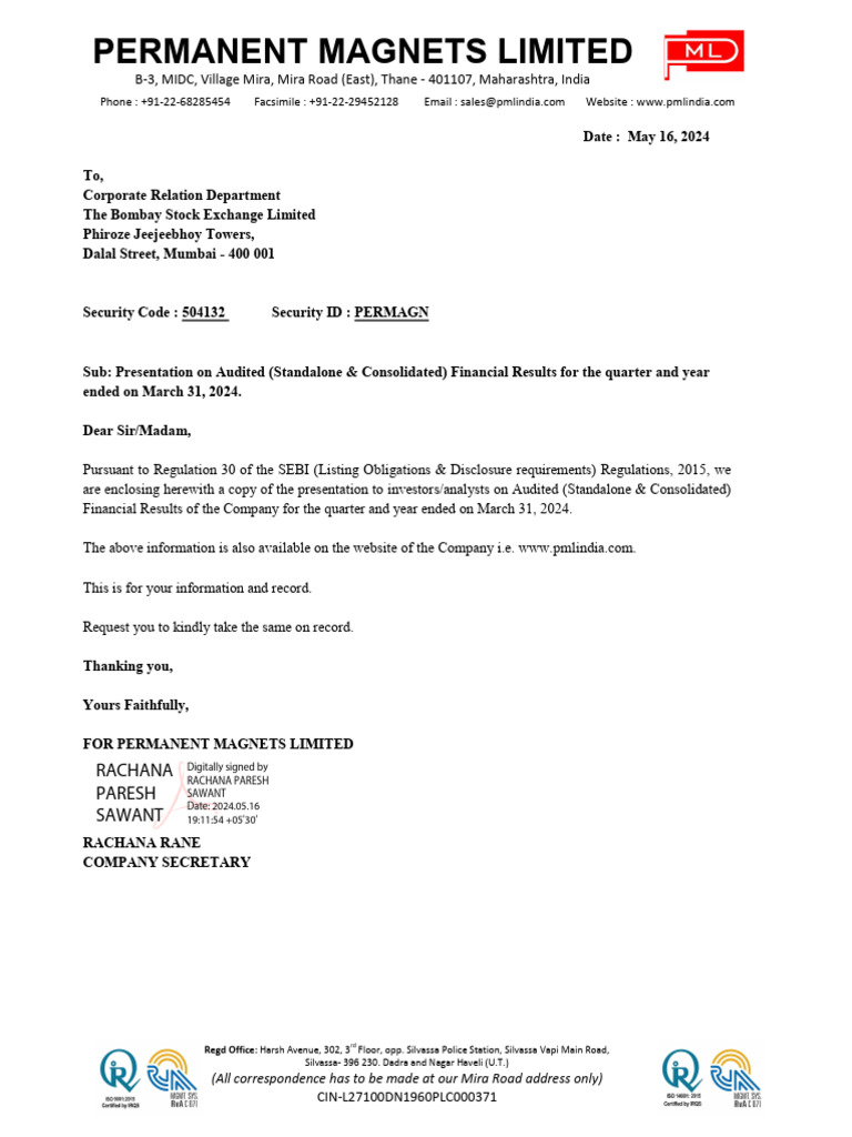 Permanent Magnets LTD - May 24 | PDF | Metallurgy