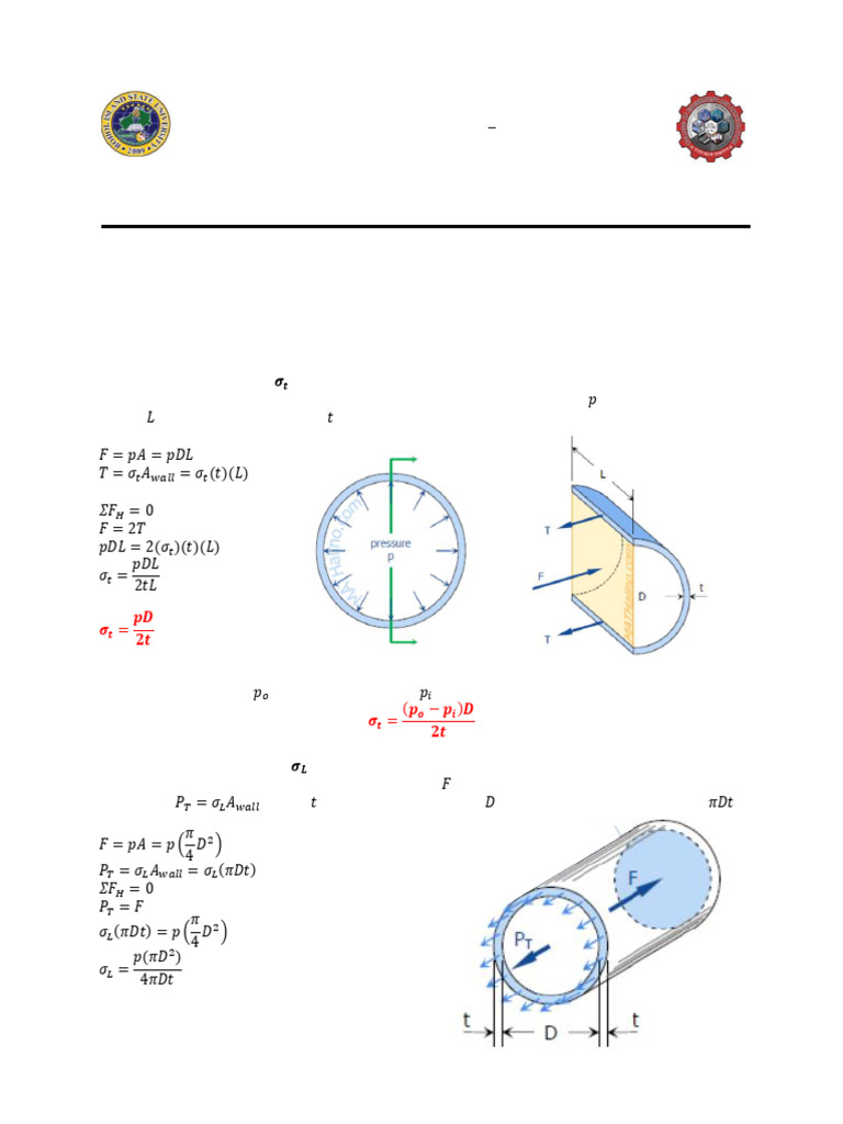 THIN-WALLED-PRESSURE-VESSEL | PDF | Classical Mechanics | Continuum ...