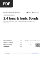 This Better Save My Exams (Ionic Bonding Questions) | PDF | Ion | Salt ...