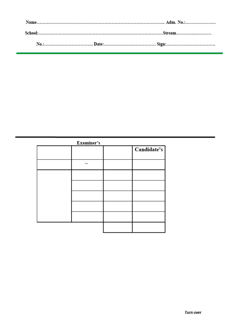 Form Three Phy Pp1 Assignment 2024 | PDF | Pressure Measurement | Buoyancy