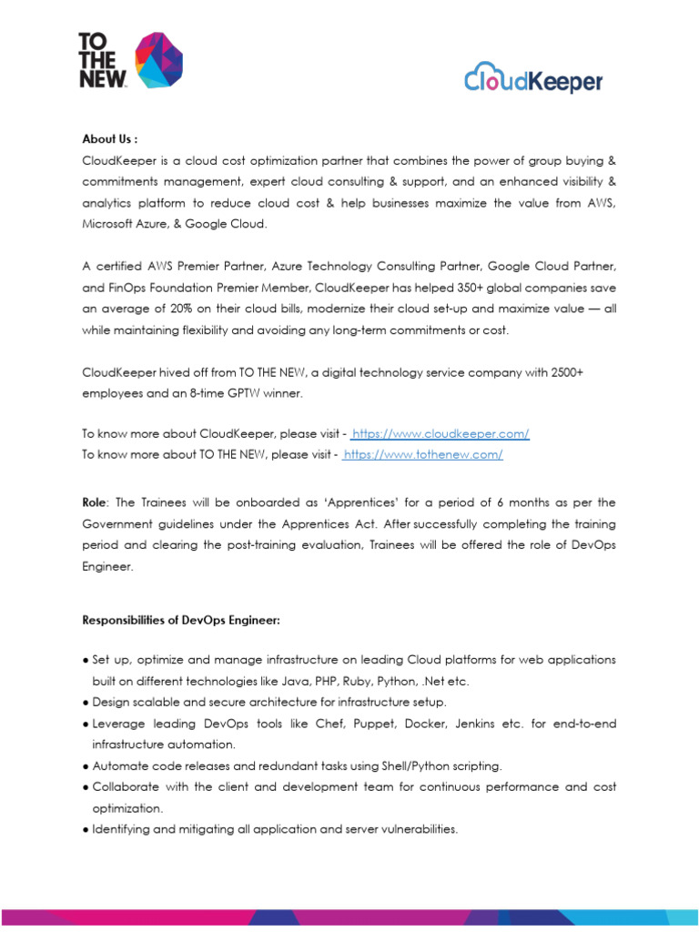 DevOps Trainee - CloudKeeper - 2025 | PDF | Amazon Web Services | Cloud Computing