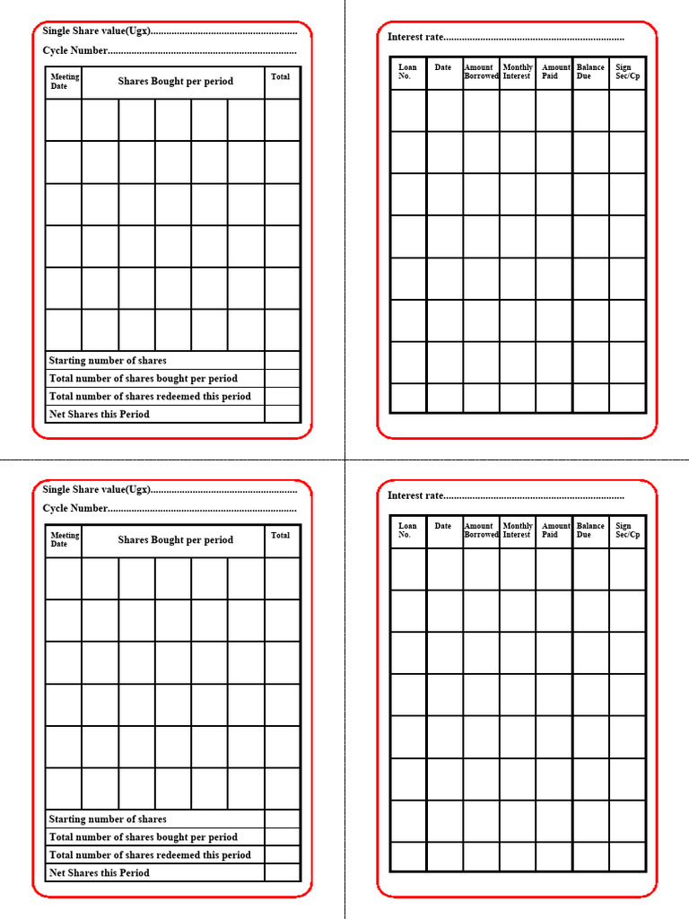 Savings Passbook Template Example | PDF