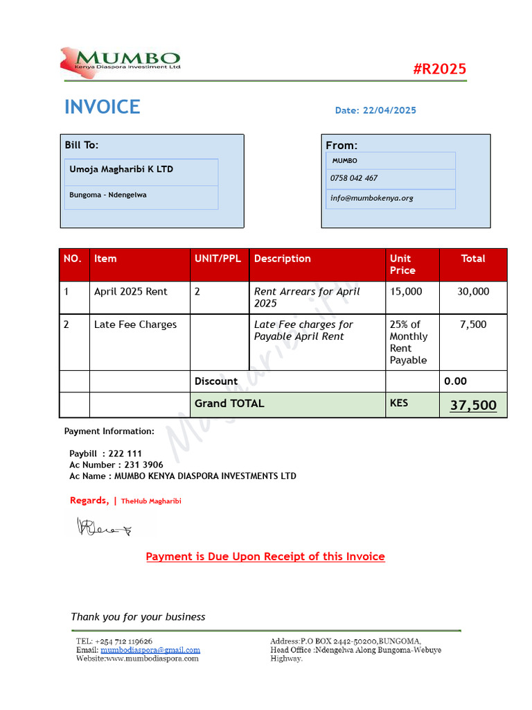 April Rent Arrears | PDF