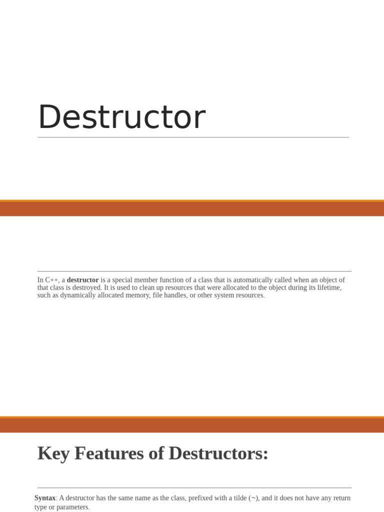Lecture 4 - Destructor | PDF | Computing | Computer Engineering